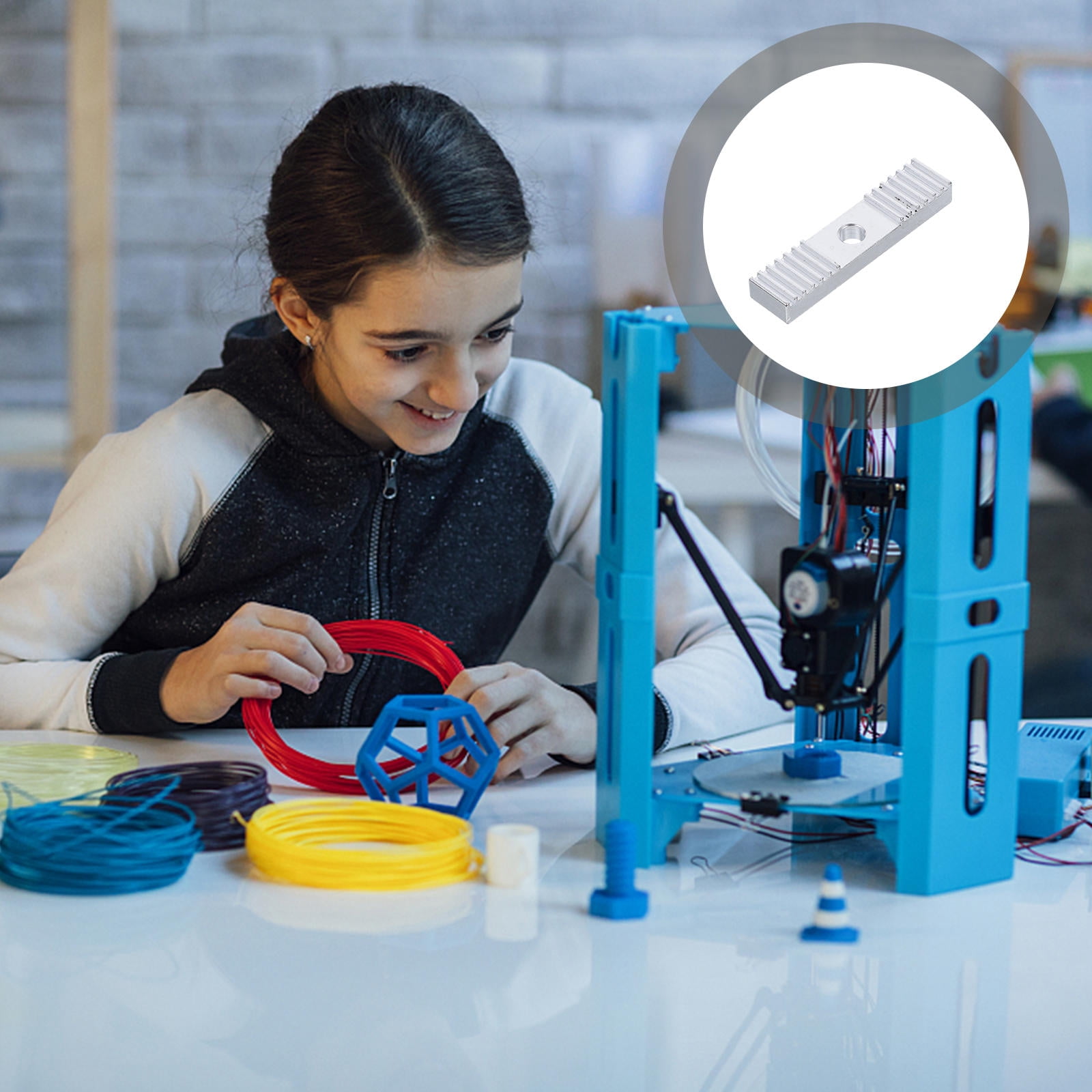 QIFULL Clamp Mount Block 3D Printer Accessories Use 5Pcs 1.6x0.4x0.4in ...