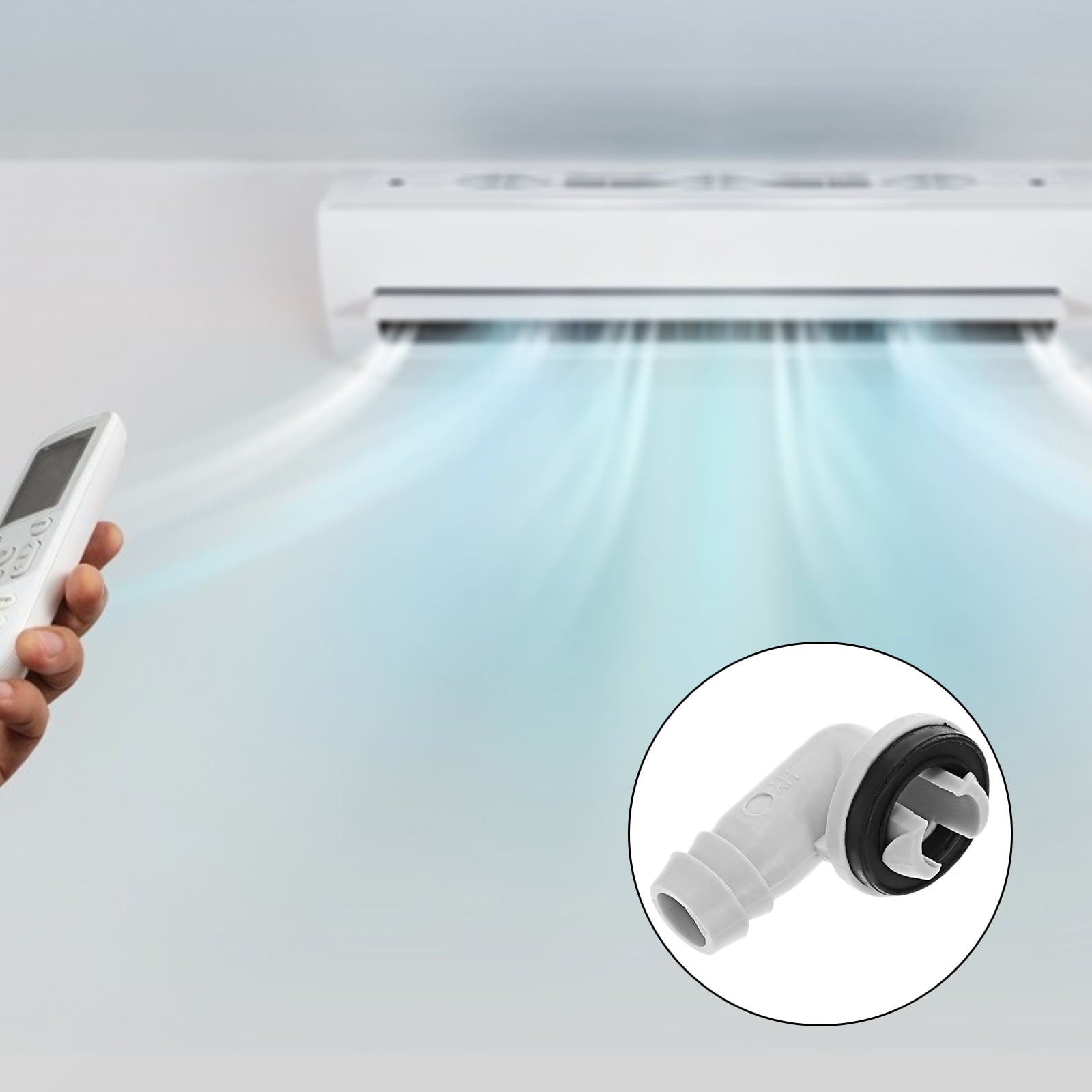 Siliaire 5Set Air Conditioner Drain Adapter 90 Degree Elbow for Mini ...