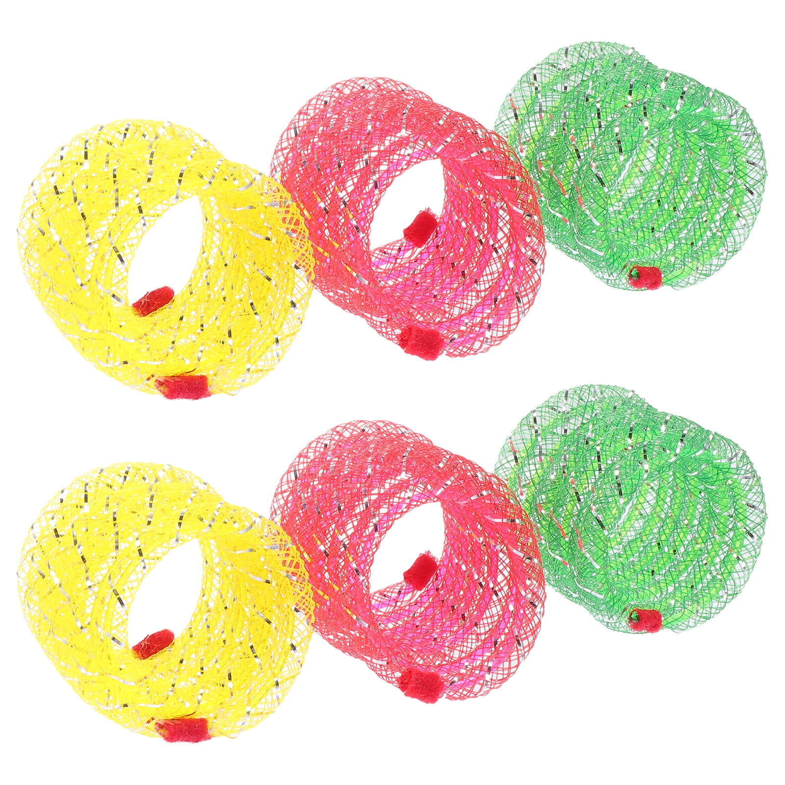 Siliaire 6Pcs Interactive Cat Kitten Toys Assorted Color Plastic Coil ...