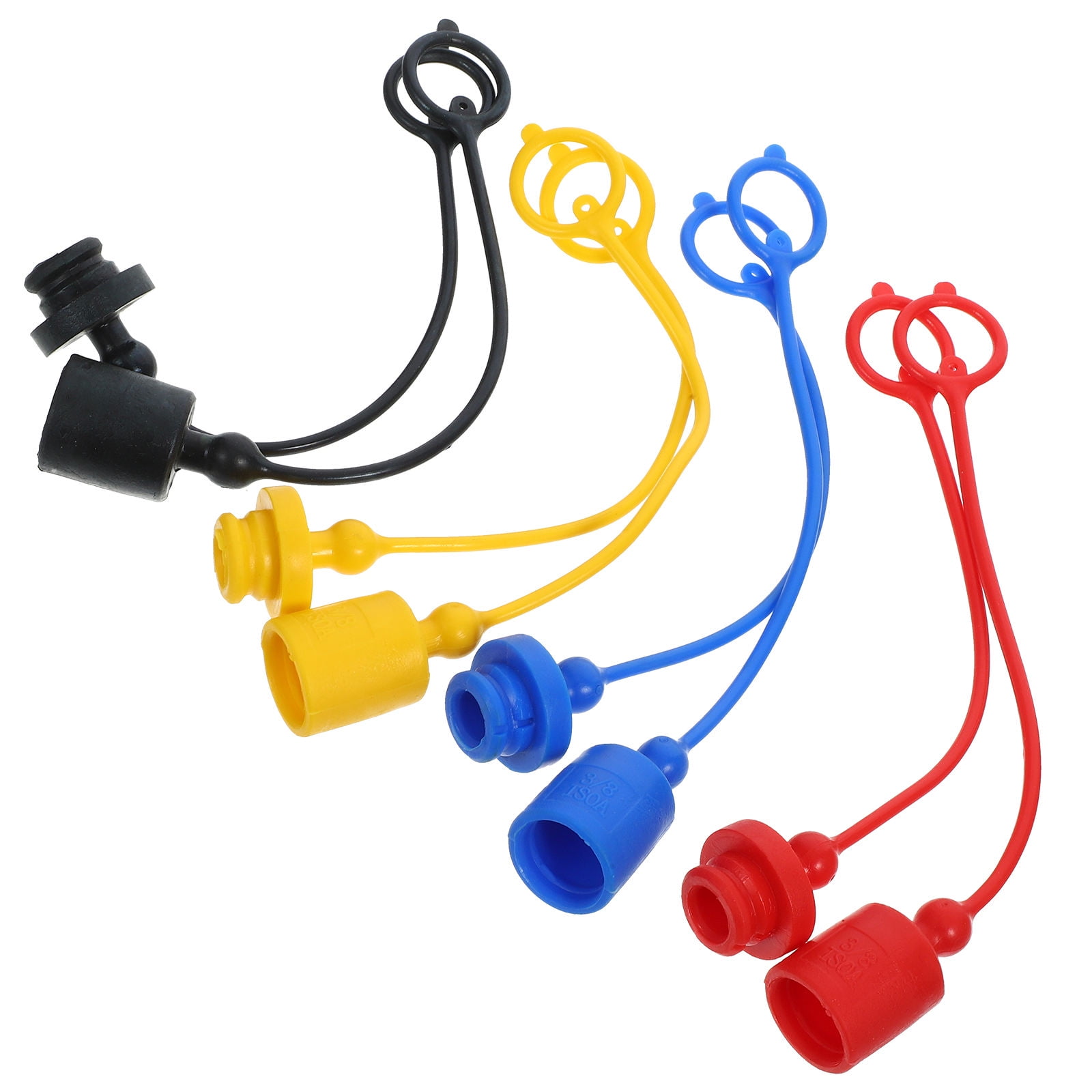 Siliaire 8Pcs 7.9X0.98X0.4in Hydraulic Hose Dust Caps for Hydraulic ...