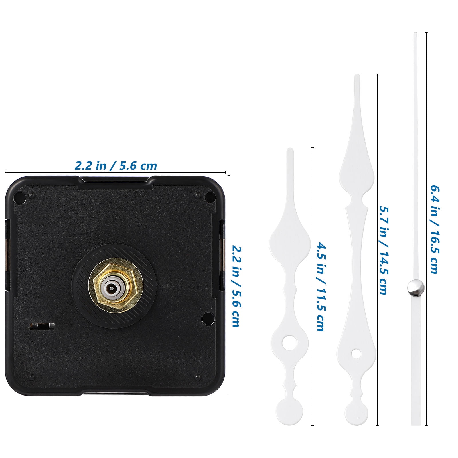 Siliaire Clock Hands Mechanism 4Set White Plastic for Wall Clocks with Simple Design - Walmart.com