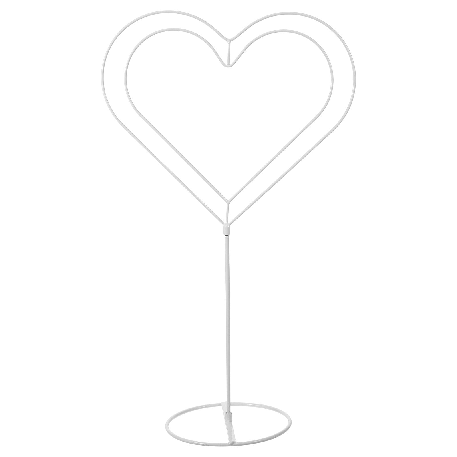 Siliaire Heart Shape Beads Stand Centerpiece for Table Metal Wreath ...