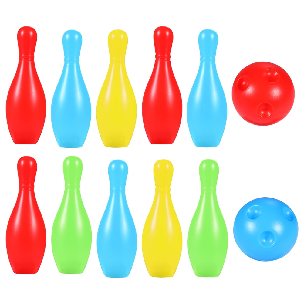 QIFULL 1Set Interesting Bowling Set Plastic Household Bowling Pin for ...