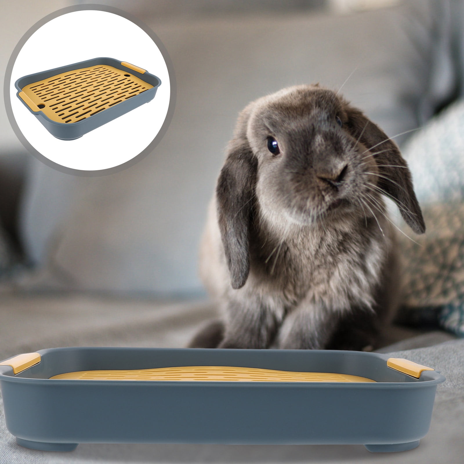 Siliaire Rabbit Litter Box for Small Rabbits with Grid 1Pack PP ...