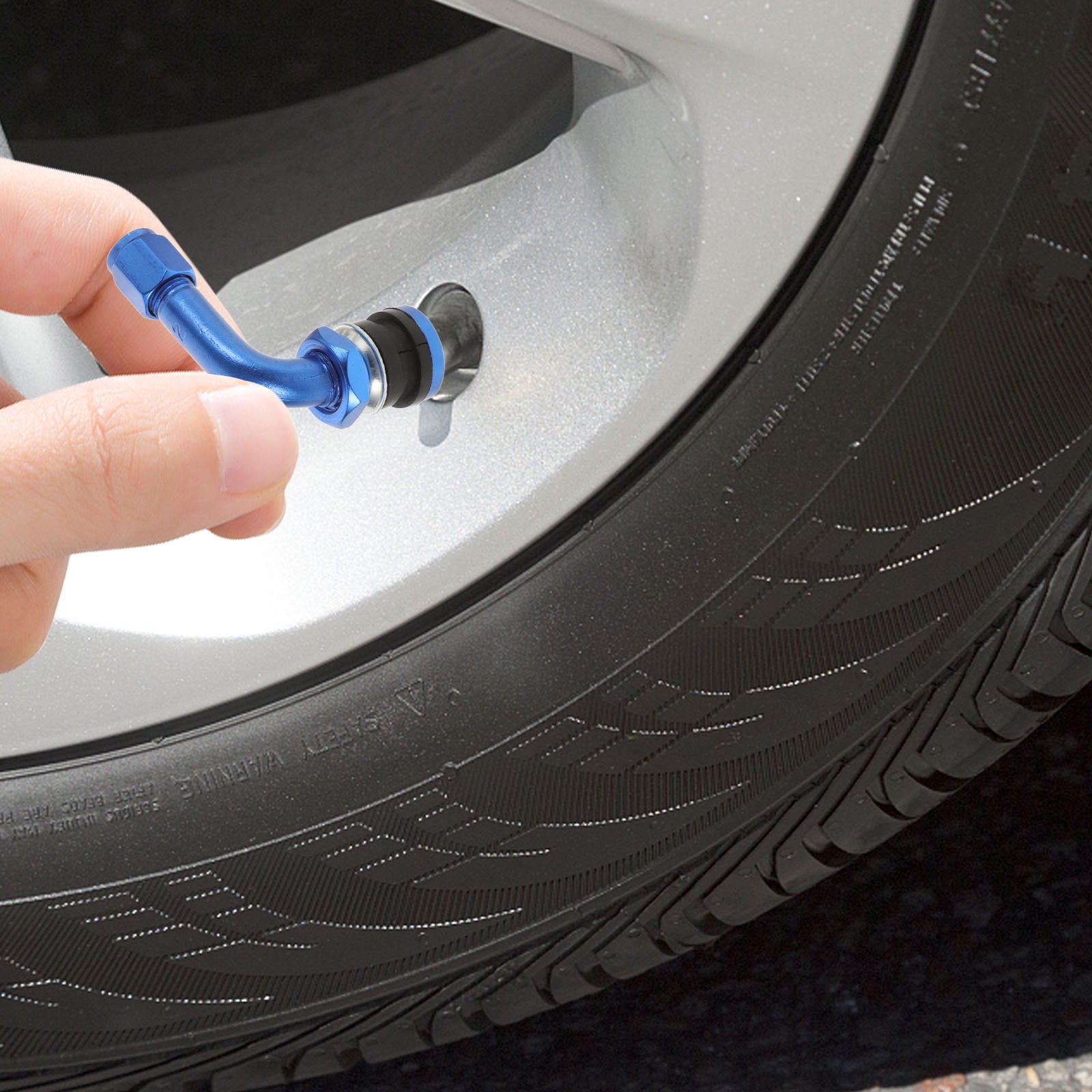 QIFULL Blue Aluminum Alloy Car Tire Valve Stem for Motorcycle Electric ...