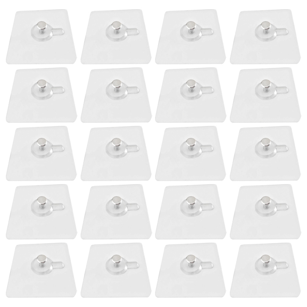 QIFULL hooks for picture frames Self Adhesive Hooks Transparent 20pcs ...