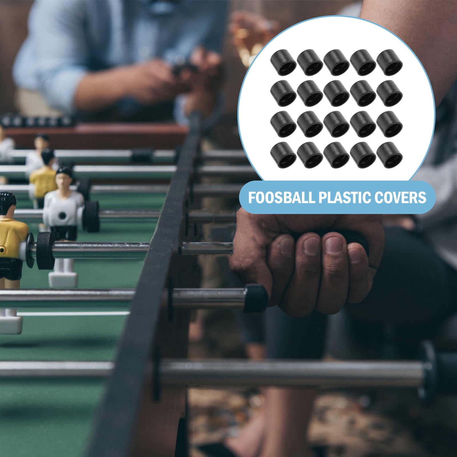 Siliaire Universal End Cap 20Pcs for Foosball Tables Black Round Plastic - Walmart.com