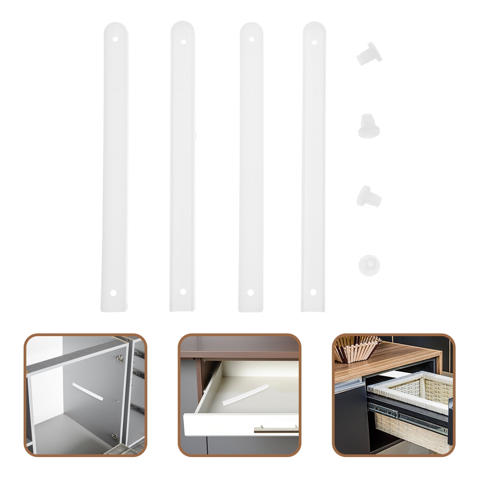 QIFULL dresser tracks Drawer Slides Plastic Stable Performance ...