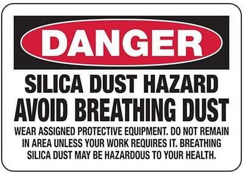 Silica Dust Hazard Avoid Breathing Dust - Silica Safety Signs Safety ...
