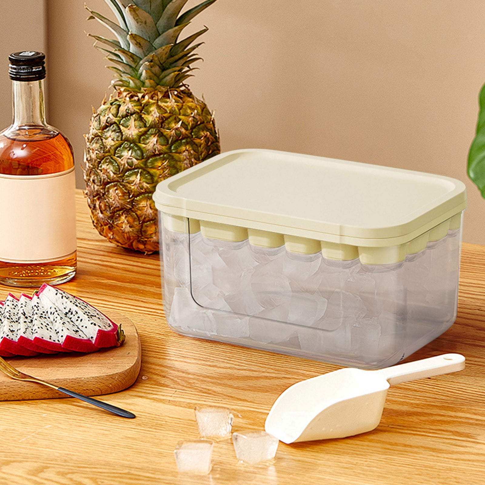 Silica Gel Ice Tray 22-Cell Ice Cube Maker Box with Lid | Food-Grade ...