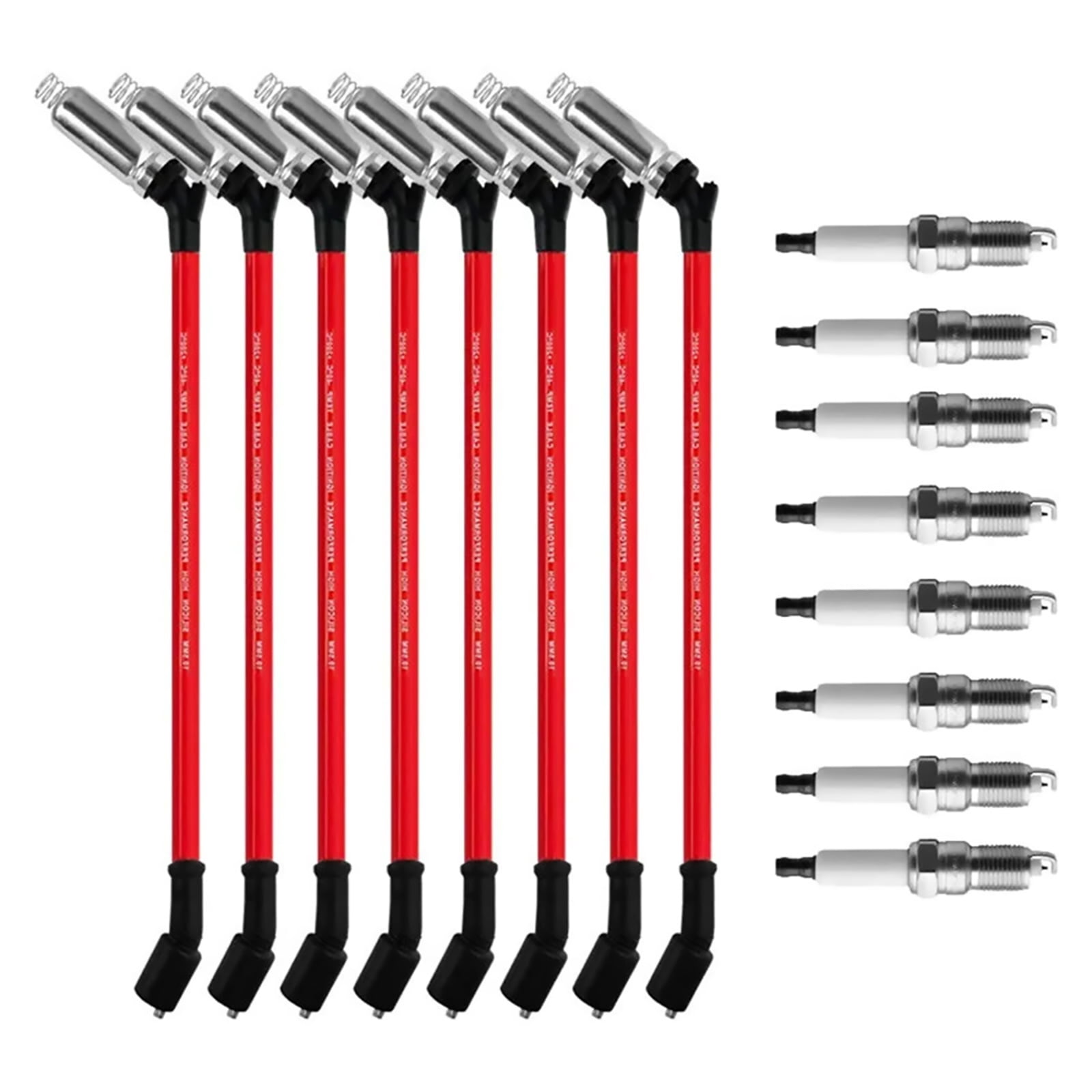 Silica Gel Insulated Spark Plug Wires with 41-962 Plugs for Chevy & GMC ...
