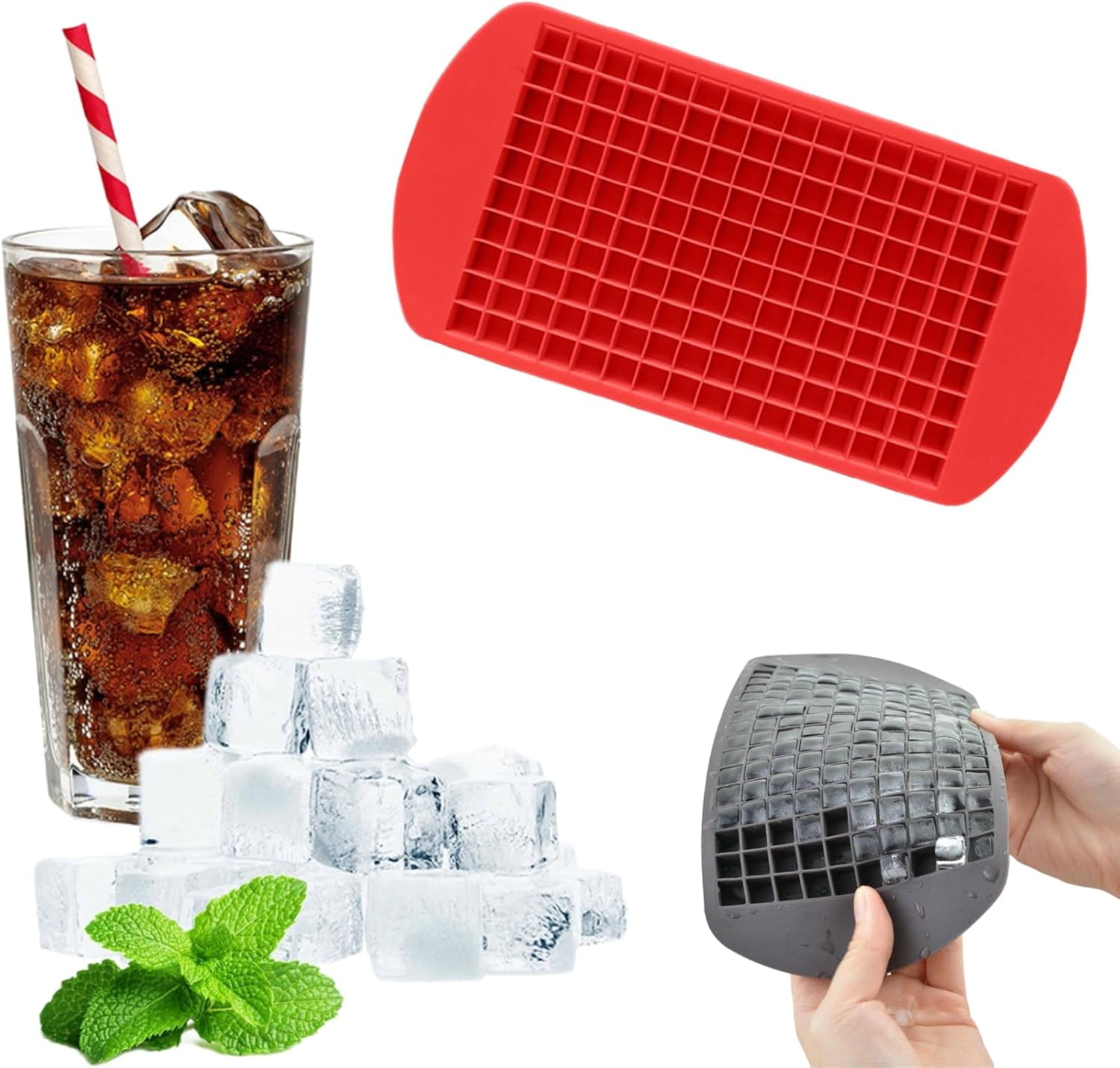 Silica Gel Mini Ice Trays, Small Freezer Molds, 160 Small Ice Trays ...