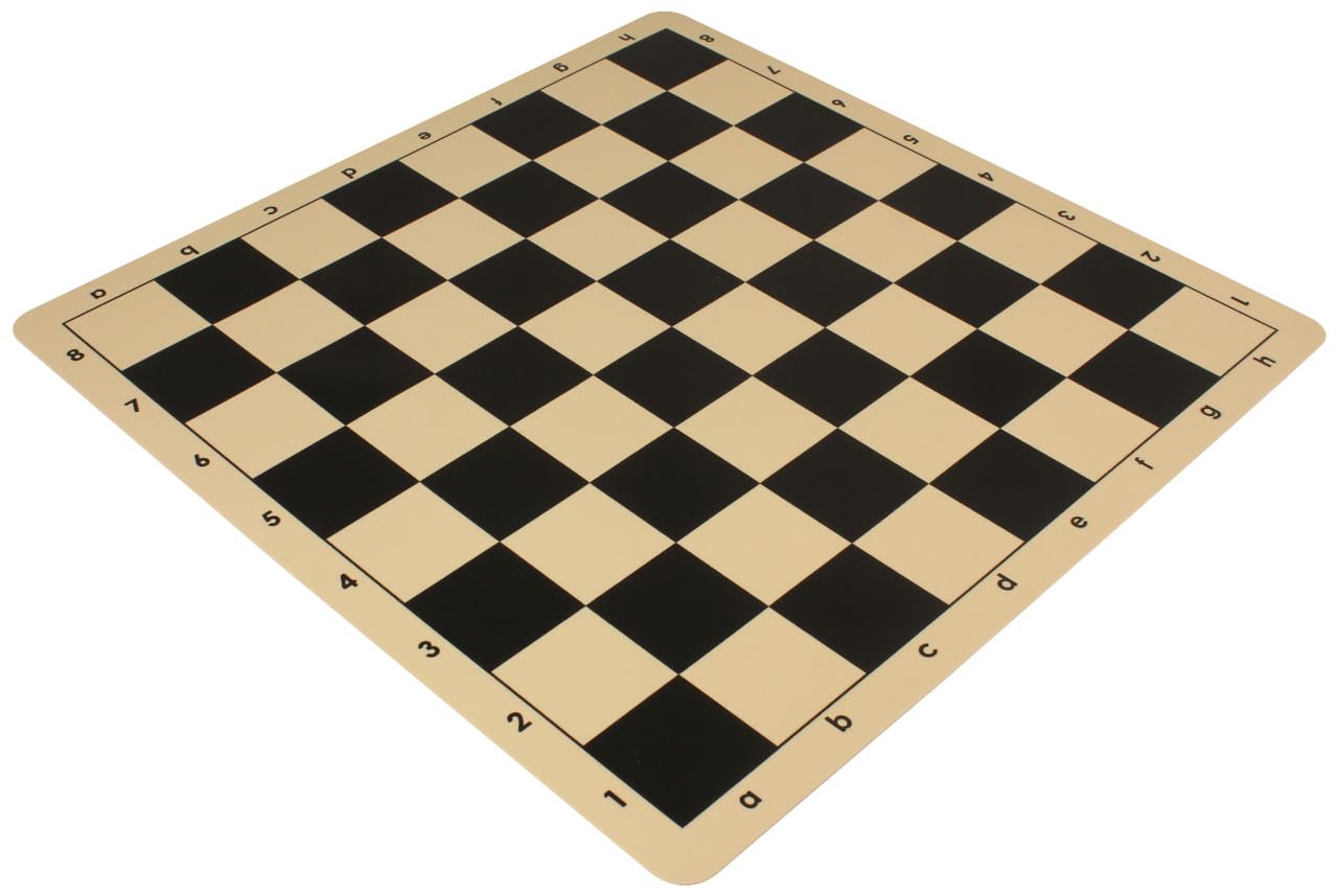 Silicon Chess Board - STF9 Black & Ivory Squares with Alpha-Numeric ...