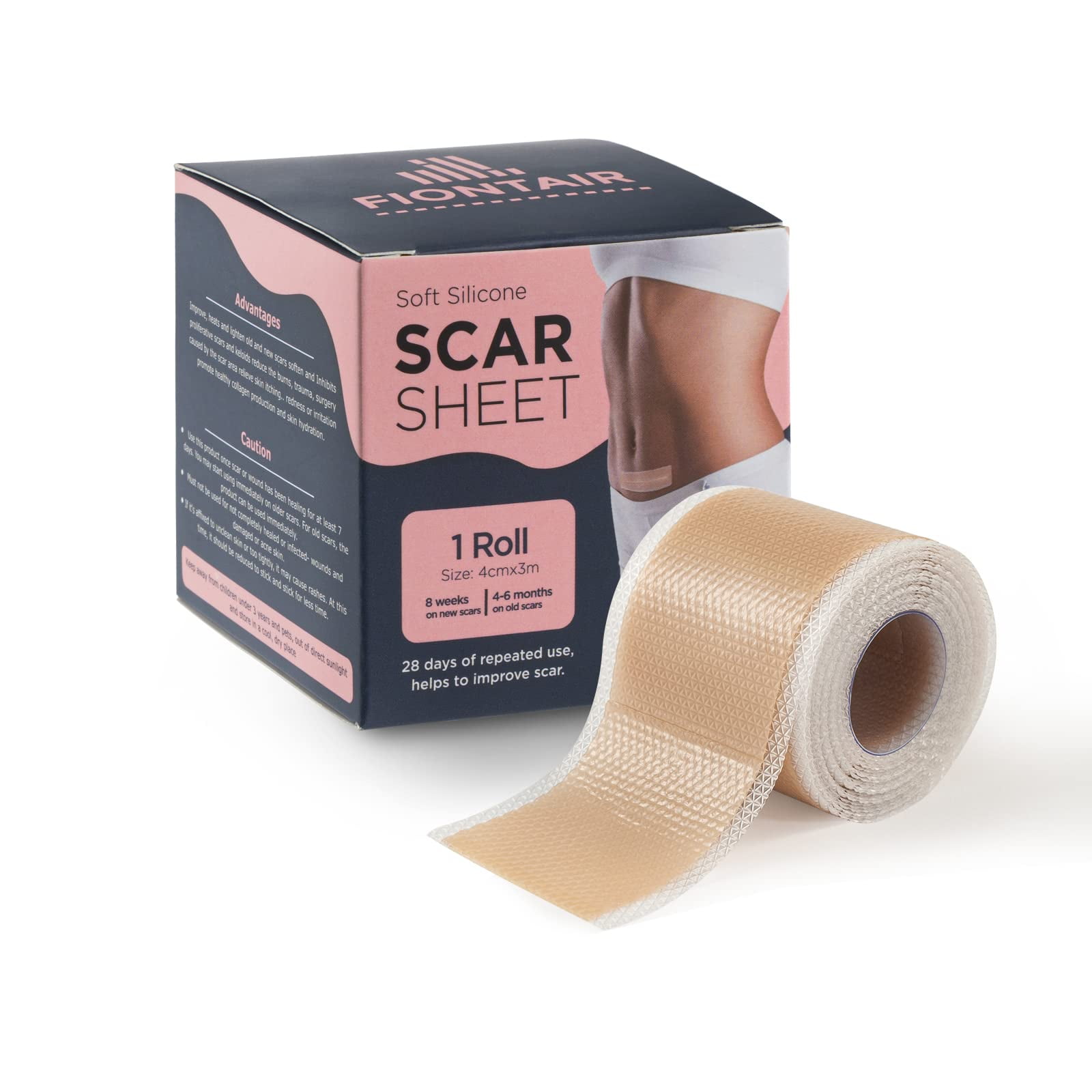 Silicon Scar Sheets (4cm*3m) - Non-Toxic Silicone Tape for Keloids, Acne Scars, Stretch Marks ...