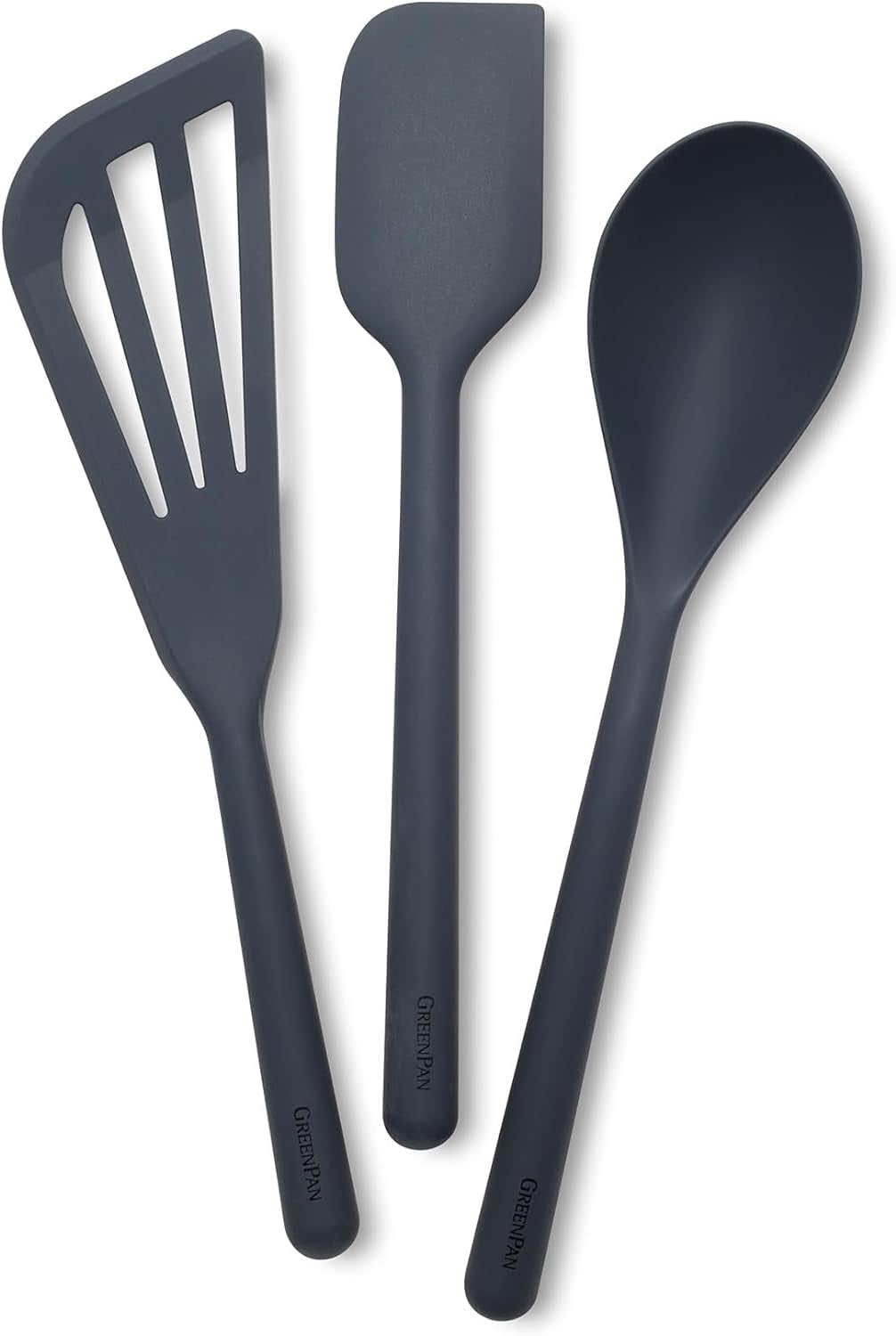 Silicone 3 Piece Cooking Utensil Set, Fish Turner, Mixing Spatula ...