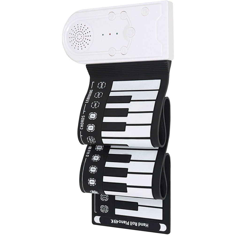 Silicone 49-keys Foldable Roll-up Electronic Piano Portable Roll-up ...