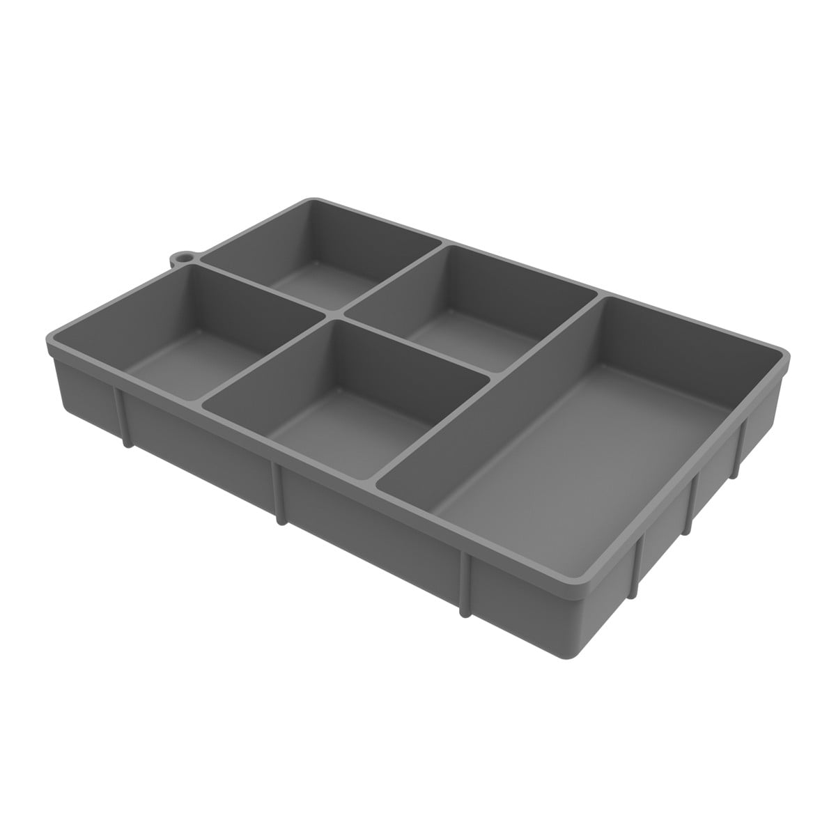 Silicone 5-Section Serving Tray Organizer Box Portable Food Storage ...