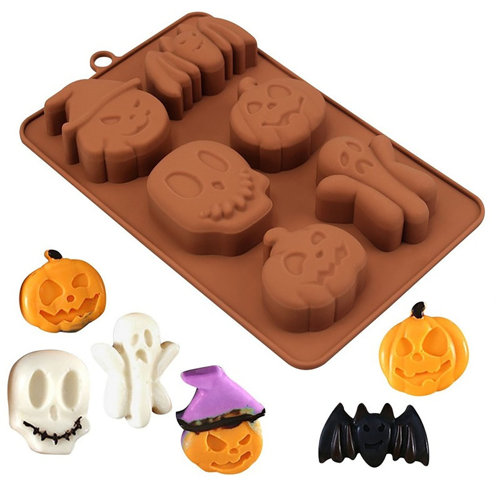 Silicone 6 Even Cake Bat Chocolate Pumpkin DIY Ice Cube - Walmart.com