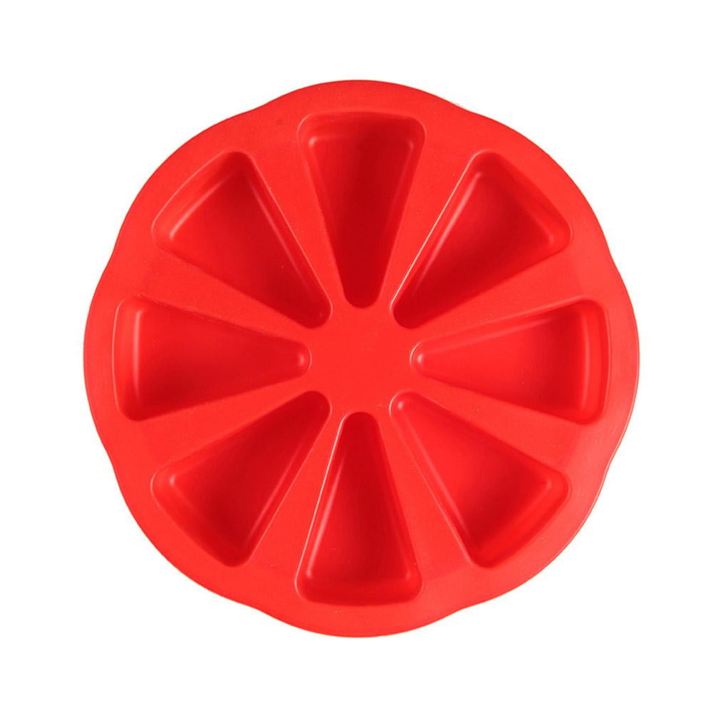 Silicone 8 Triangle Cavity Portion Cake Mold Slice Pan Pizza Pastry ...