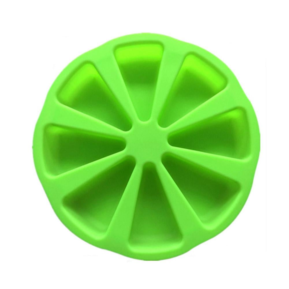 Silicone 8 Triangle Cavity Portion Cake Mold Slice Pastry Pizza Pan ...