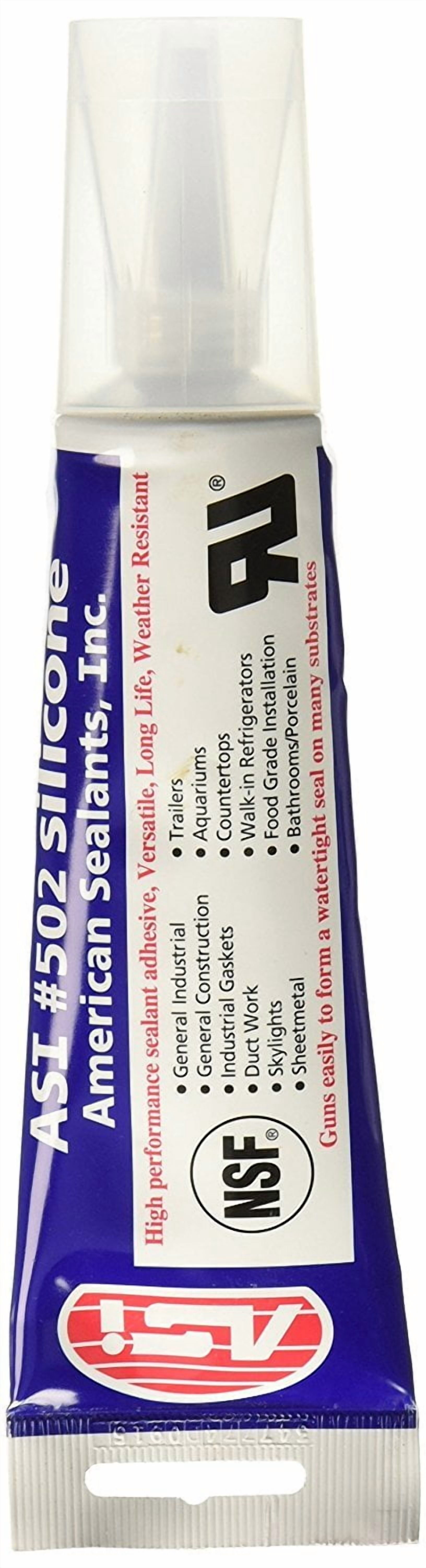 ASI 502 Clear Food Grade Silicone Sealant - 2.8 oz Squeeze Tube, Safe ...