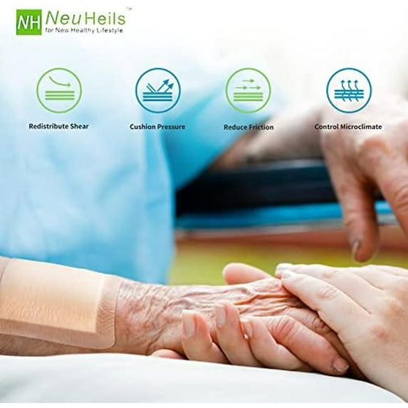 Silicone Adhesive Foam Dressing Bandage with Gentle Border 6 x 6 inch ...