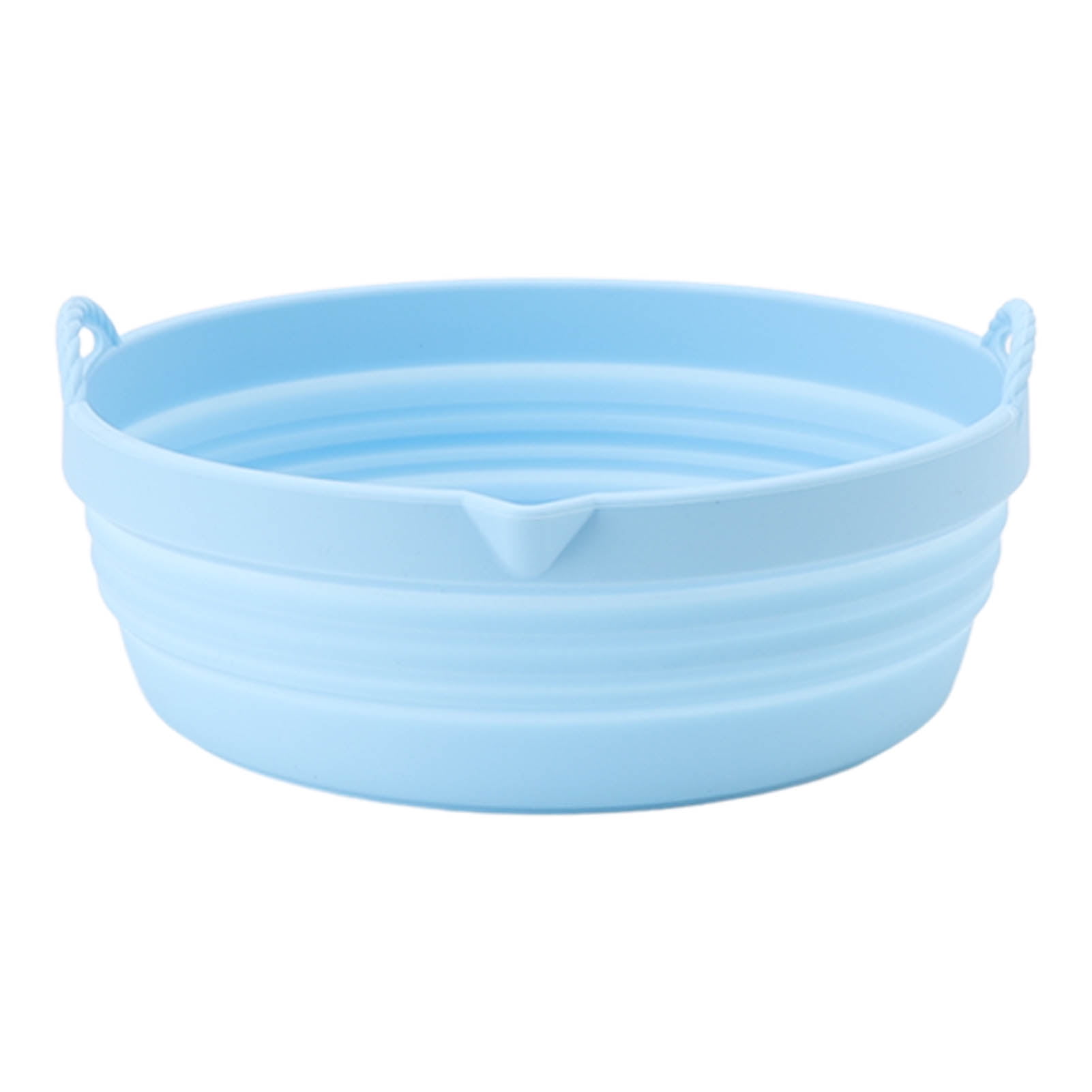 Silicone Air Cooker Pot Round Folded Blue Fryer Liner Tray Replacement ...
