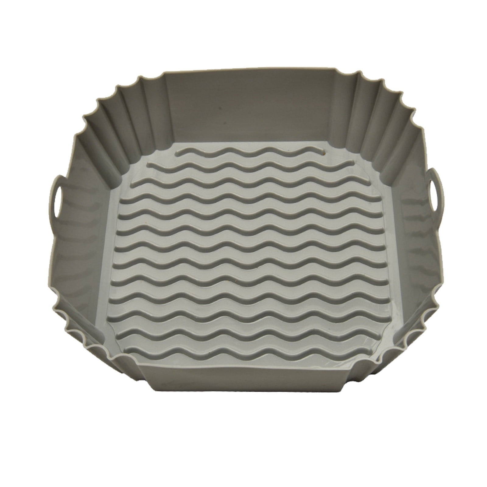 Silicone Air Fryer Baking Pan, Square Non-Stick Tray with Heat ...