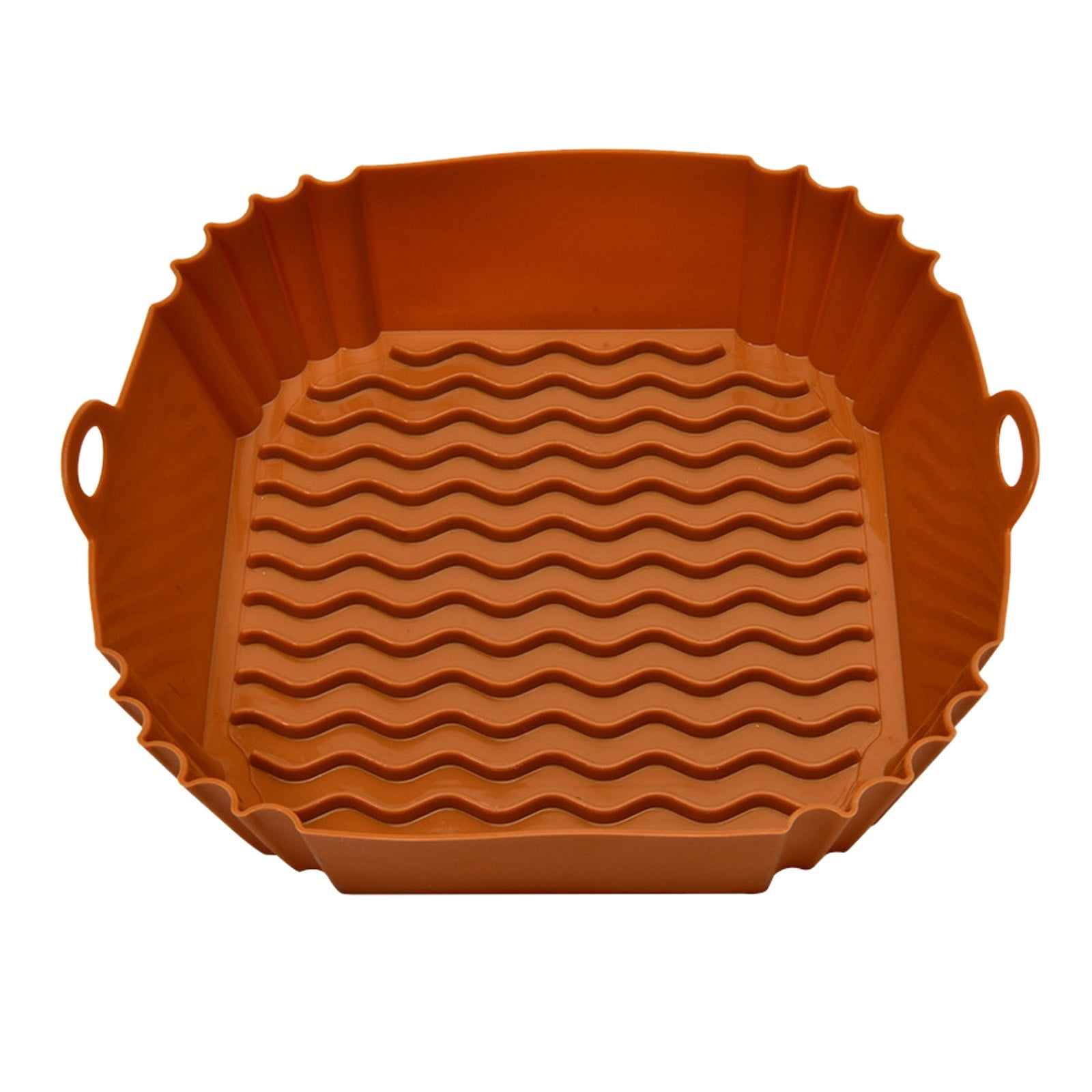 Silicone Air Fryer Baking Pan, Square Non-Stick Tray with Heat ...