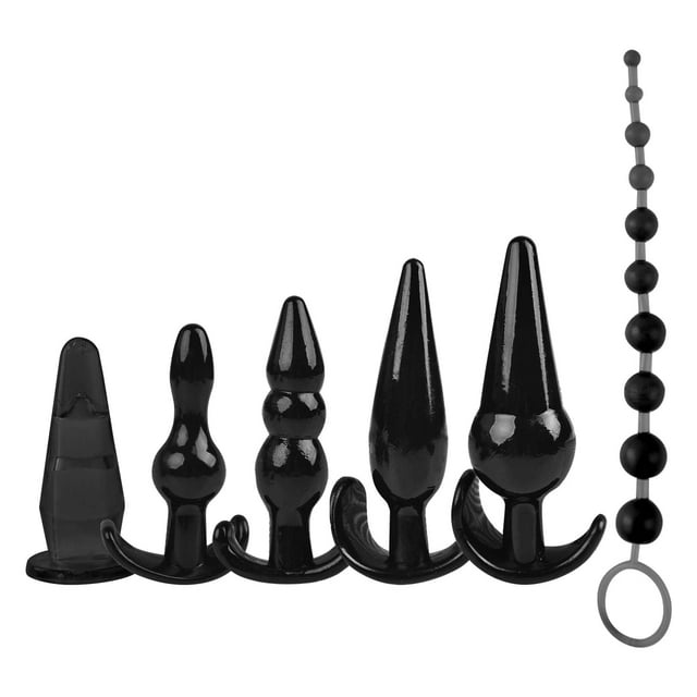 6-Piece Silicone Anal Training Kit for Beginners with Flared Base ...