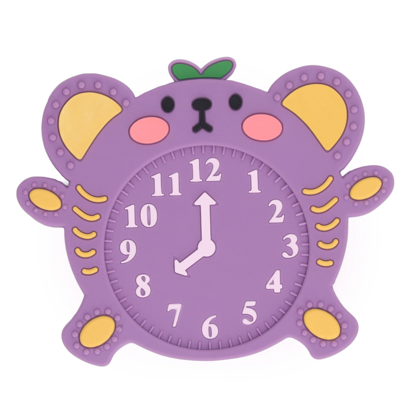 Silicone Animal Teether, Food-Grade Cartoon Animal Alarm Clock Shaped ...