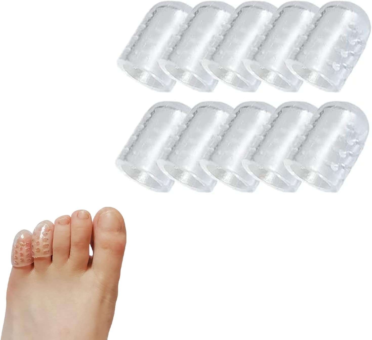 Silicone Anti-Friction Toe Protector, Gel Toe Protectors Breathable Toe ...