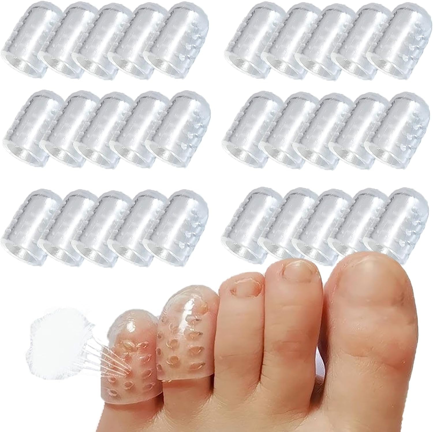 Silicone Anti-Friction Toe Protector, Gel Toe Protectors Breathable Toe ...