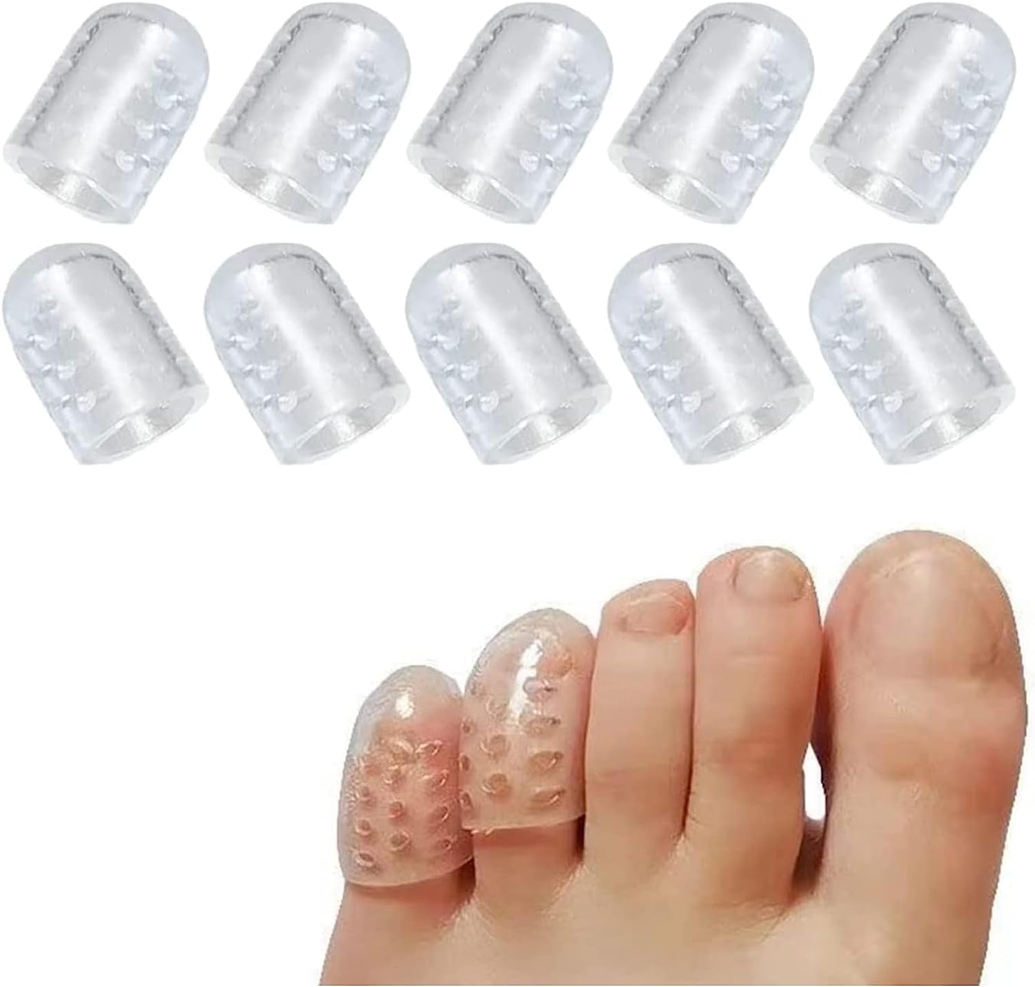 Silicone Anti-Friction Toe Protector, Gel Toe Protectors Breathable Toe ...