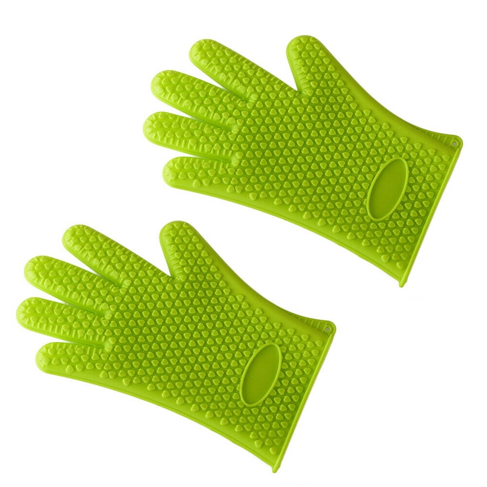 High Quality Silicone BBQ Heat Resistant Gloves, Hot Barbecue Grill Pot ...