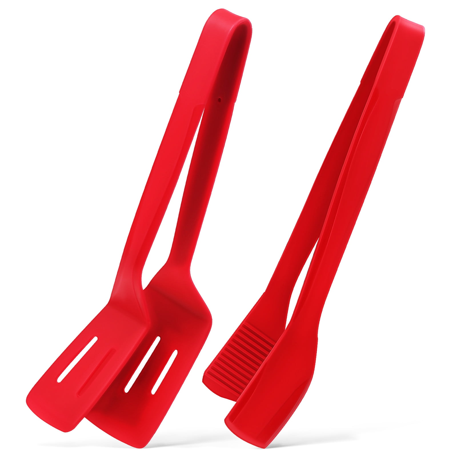Silicone BBQ Spatula and Tongs Set Food Clips Steak Clamp Grilling ...