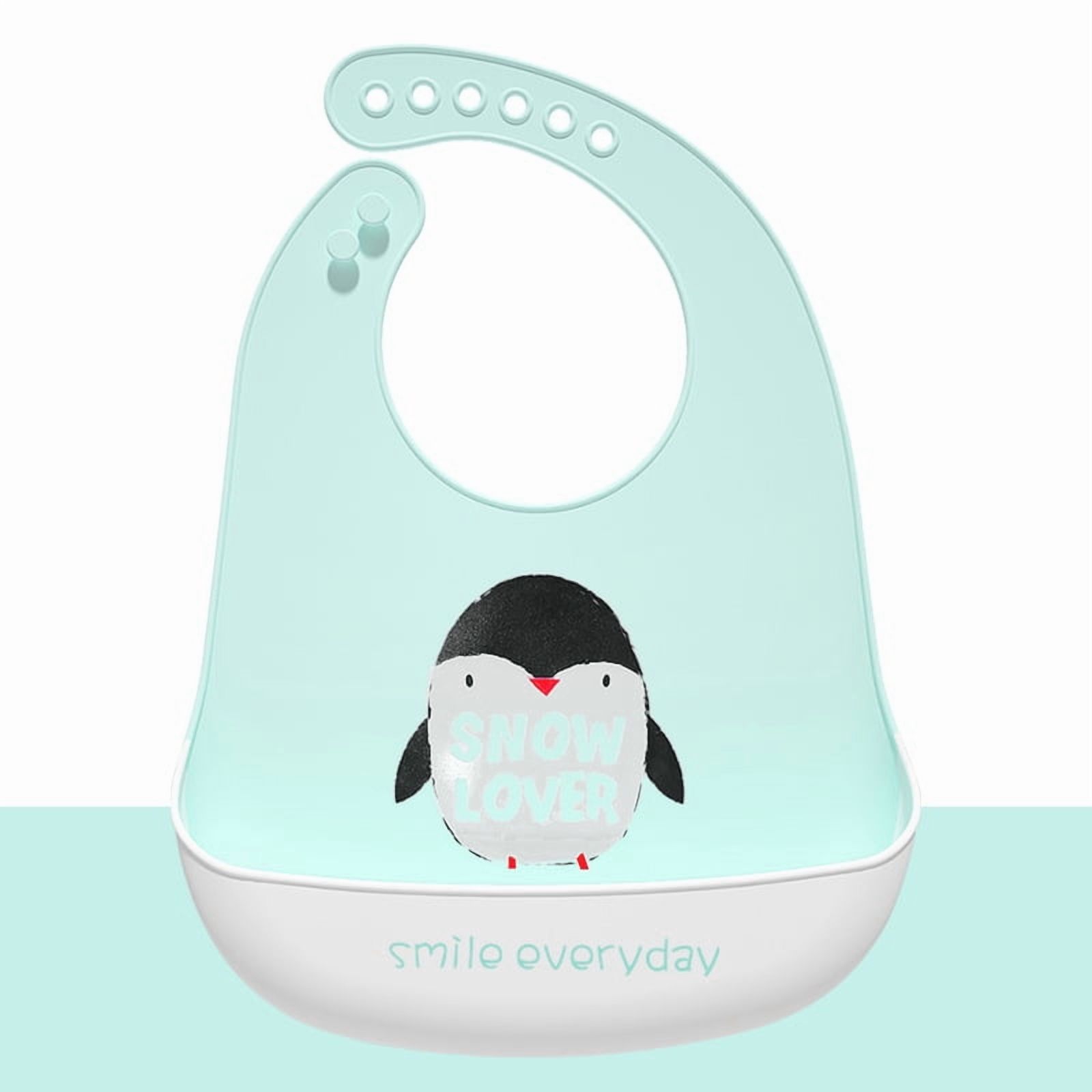 Silicone Baby Bib–Waterproof Adjustable Feeding Bib with Food Crumb ...