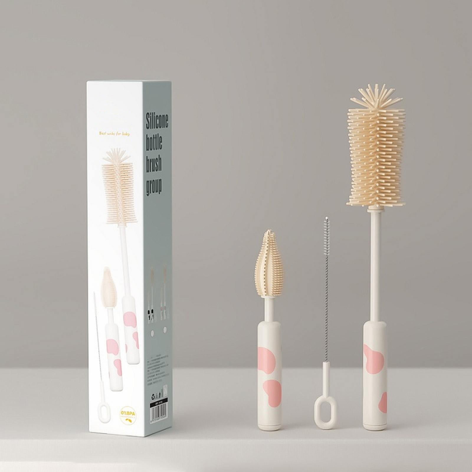 Silicone Baby Bottle Brush Portable Baby Bottle Brush Set For Baby ...