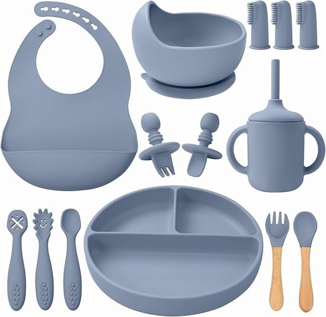 Circle S Silicone Baby Feeding Set, Baby Led Weaning Utensils, 14 Pcs ...
