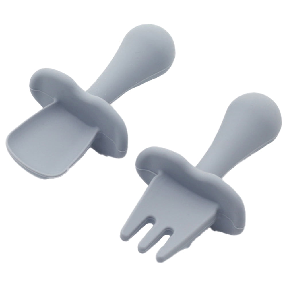 Silicone Baby Spoons and Fork Feeding Set- Anti-Choke First Self ...