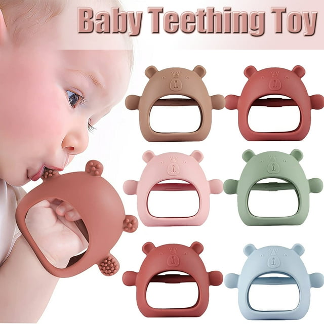 Silicone Baby Teething Toy, Anti-Dropping Silicone Baby Wrist Teether ...