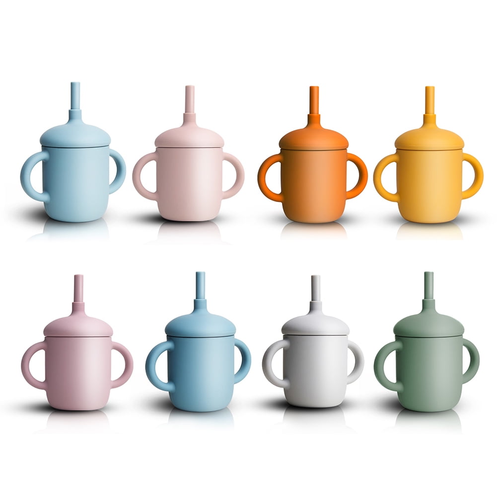 Silicone Baby Training Cup, Spill Proof Sippy Cup with Handles, Baby ...
