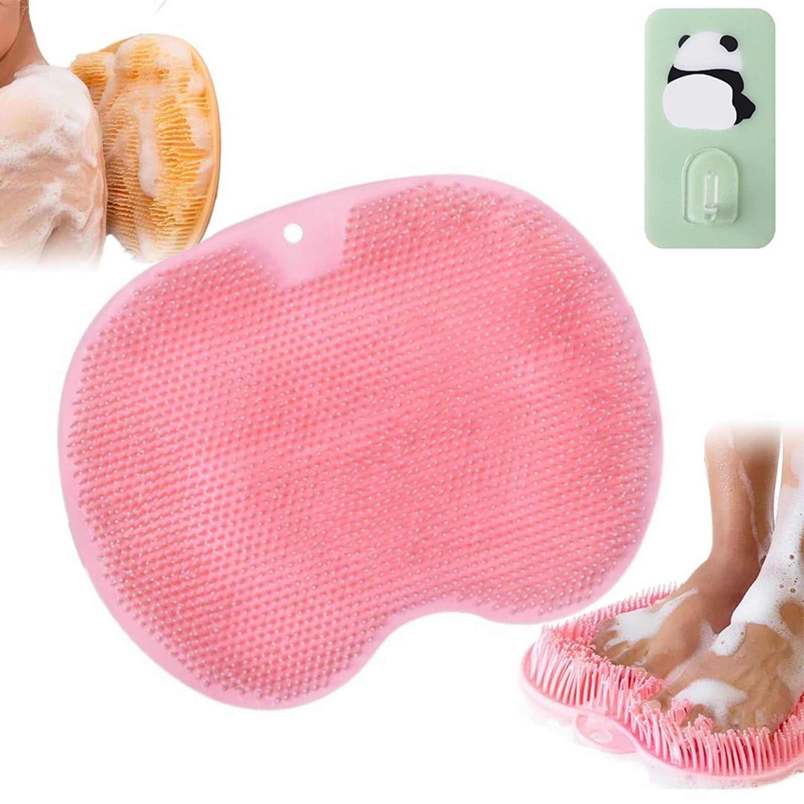 Silicone Back Scrubber Mat,Shower Foot Scrubber,Shower Back Massager ...