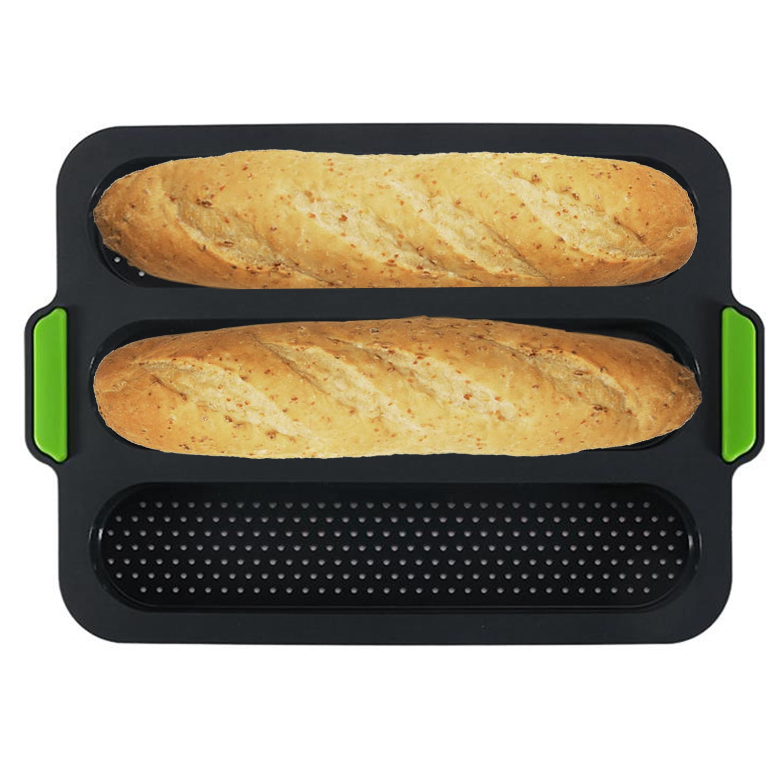 iPstyle Silicone Baguette Pan, Nonstick French Bread Baking Tray, Easy ...