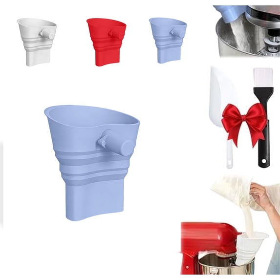 Silicone Baking Funnel for Flour, Flour Funnel for Kitchen Aid - Large ...