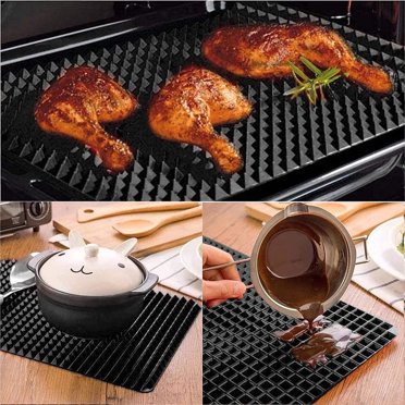 Leaveforme Red Pyramid Pan Nonstick Silicone Baking Mat Mould Cooking ...
