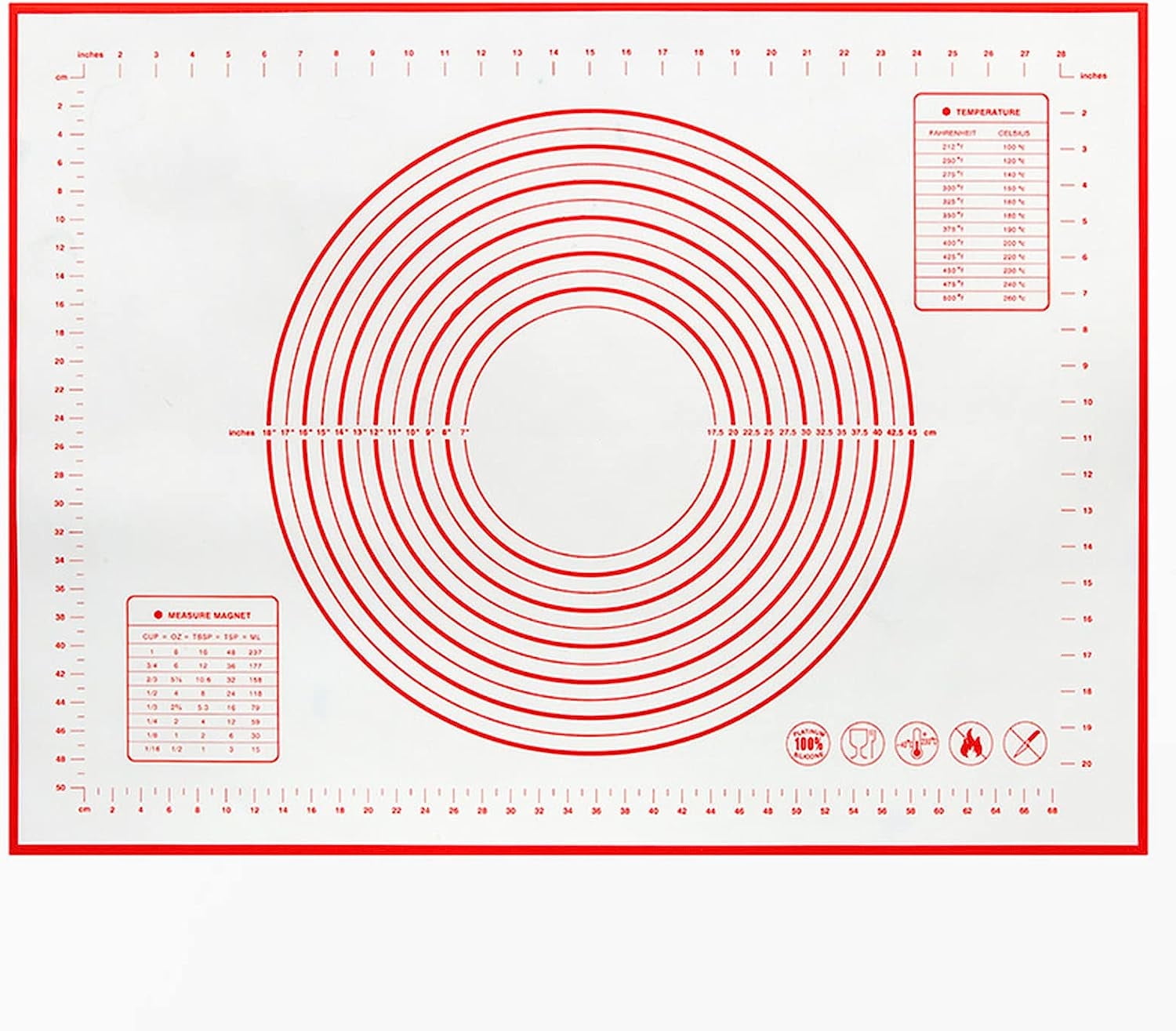 24"X32" Large Silicone Mat - Non-Stick, Non-Slip Baking Mat with ...