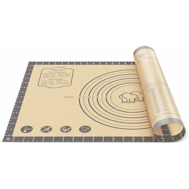 Silicone Baking Mat,26" x 16" Non-slip Dough Rolling Pastry Mat Non ...