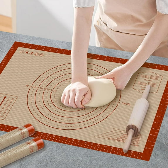 Silicone Baking Mat with Measurements, Extra Large 0.7mm 24" x 16 ...