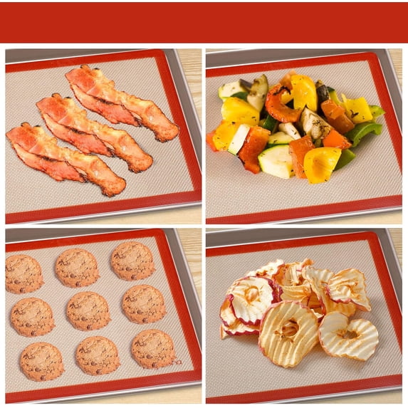 Silicone Baking Mat Set of 6, Easy Clean & Non-Stick Food Grade ...
